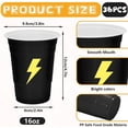 36 pieces of lightning plastic cups 16 ounces red yellow black ...