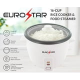 EUROSTAR RC616 16-Cup Rice Cooker, White - Walmart.com