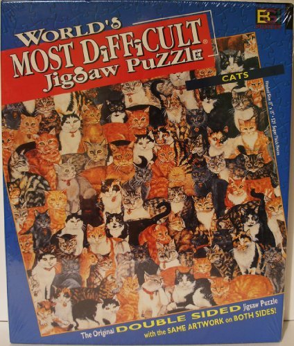 Worlds Most Difficult Jigsaw Puzzle Cats Edition Double Sided 529 worlds-most-difficult-jigsaw-puzzle-cats-edition-double-sided-529