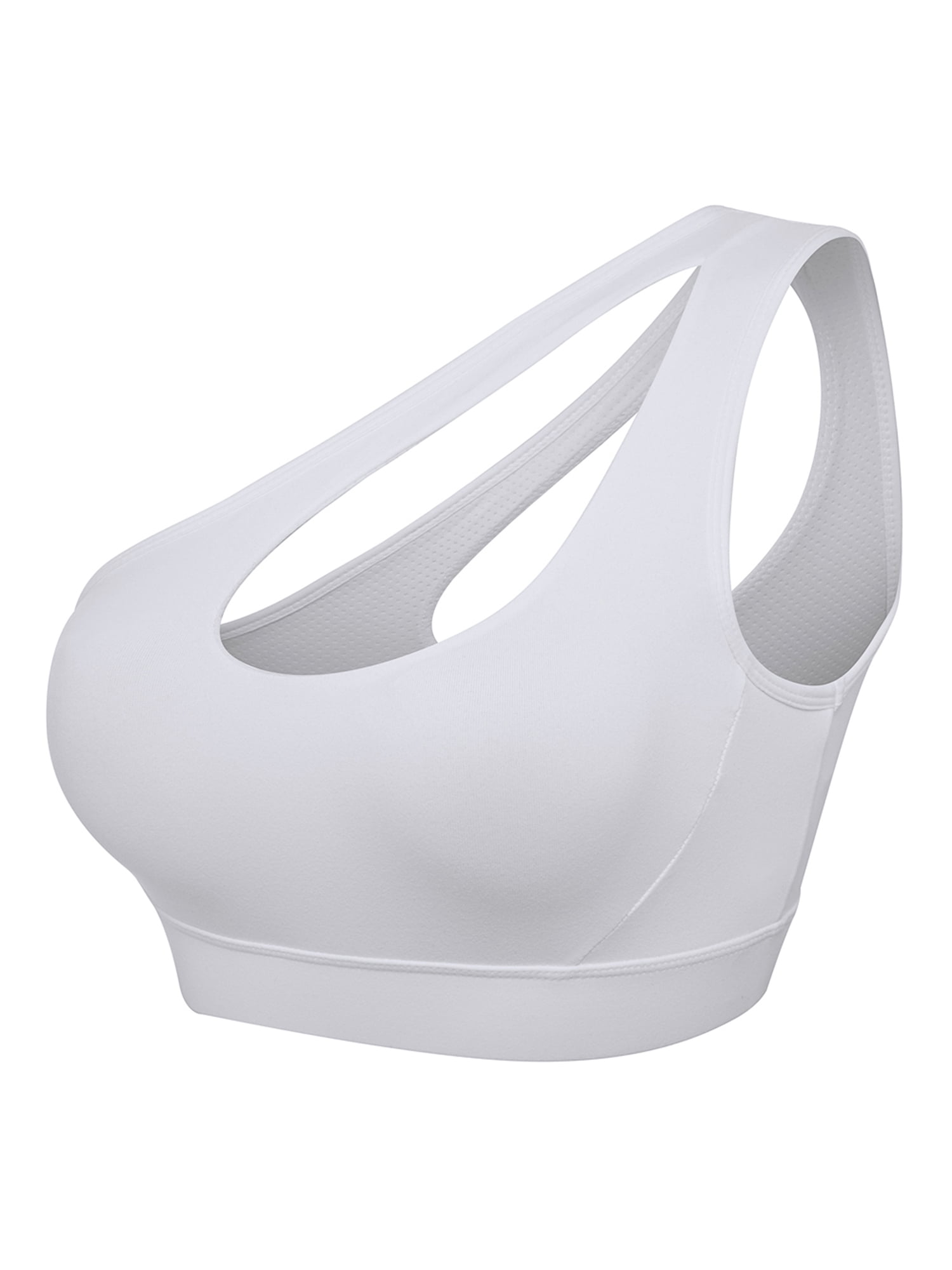 Single Shoulder Sport Bras for Women Asymmetrical Shoulder Wirefree ...