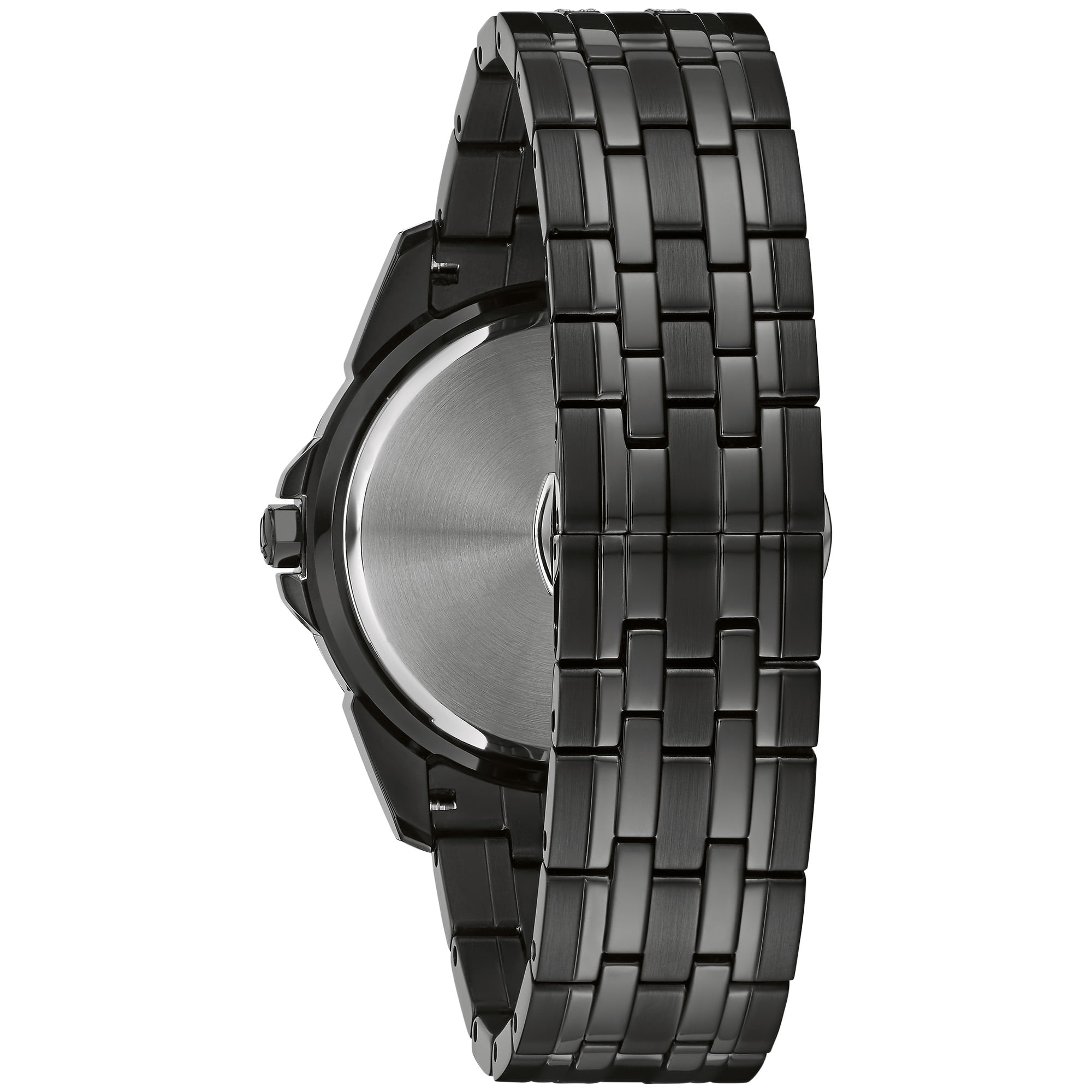 Bulova Men's Black Crystal Watch & ID Bracelet Set Bulova Men's Black Crystal Watch & ID Bracelet Set