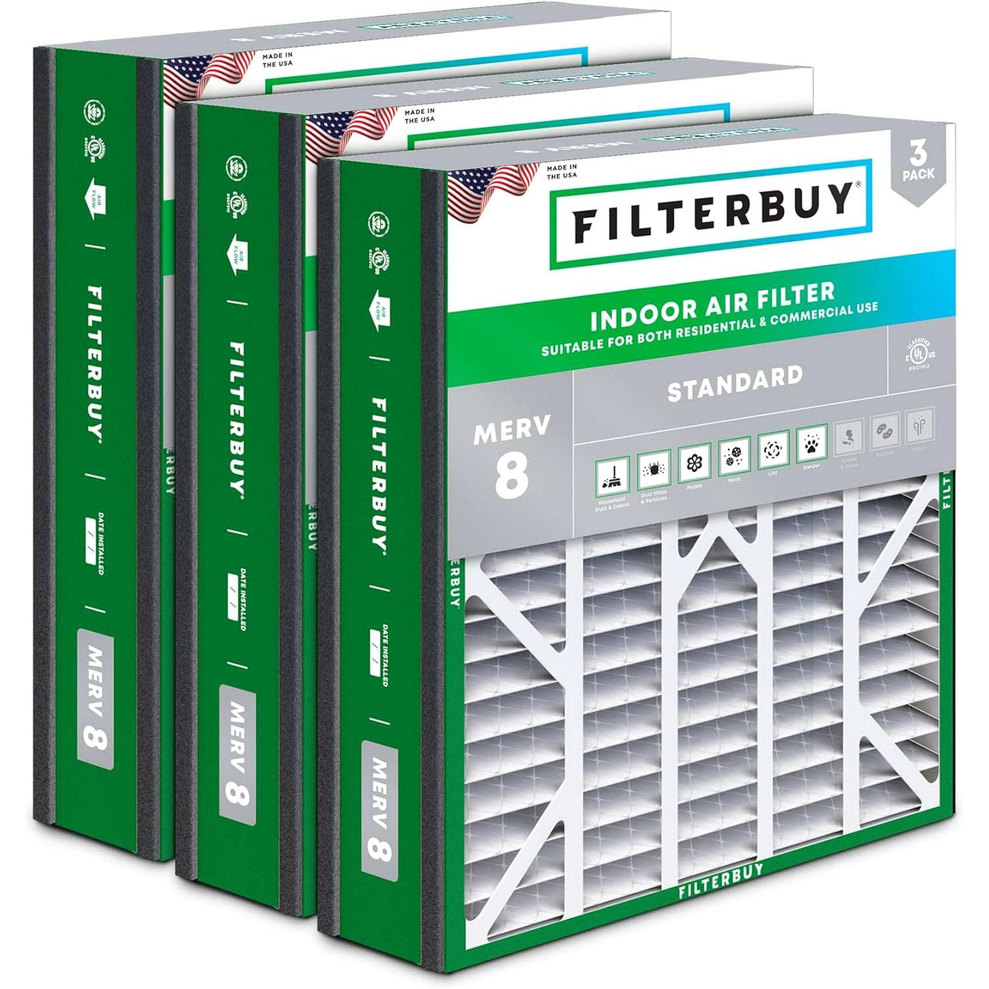 Click here for Filterbuy 20x25x5 Merv 8 (Mpr 600) Dust Defense  P... prices