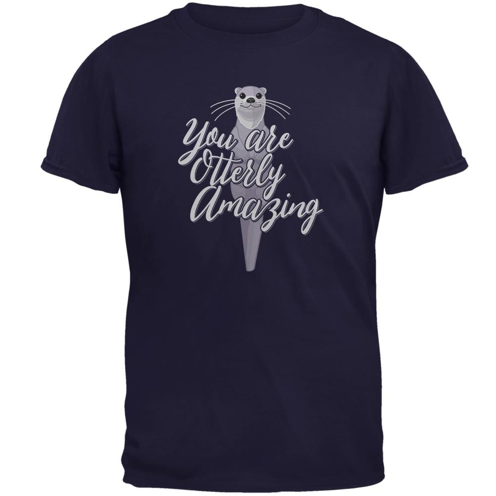 You are Otterly Utterly Amazing Pun Mens T Shirt Navy MD - Walmart.com