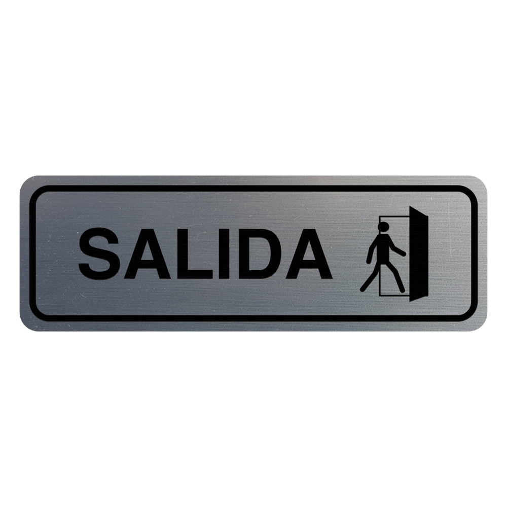 Signs ByLITA Standard Salida Sign (Brushed Silver) - Small - Walmart.com