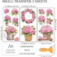 1 Set 3 Sheets PVC Waterproof Decorative Stickers Self Adhesive Floral ...
