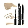 NYX Cosmetics Eyebrow 3-in-1 Brow Pencil, Powder & Mascara - Taupe ...