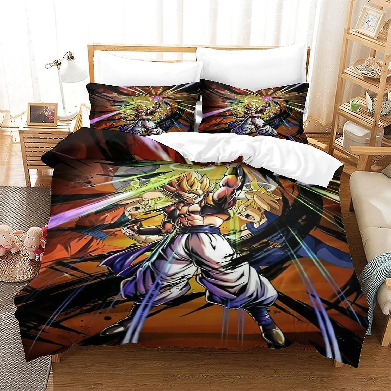 Goku Pieces Bedding Set With D Printed Duvet Cover With Zipper, Ultra ...