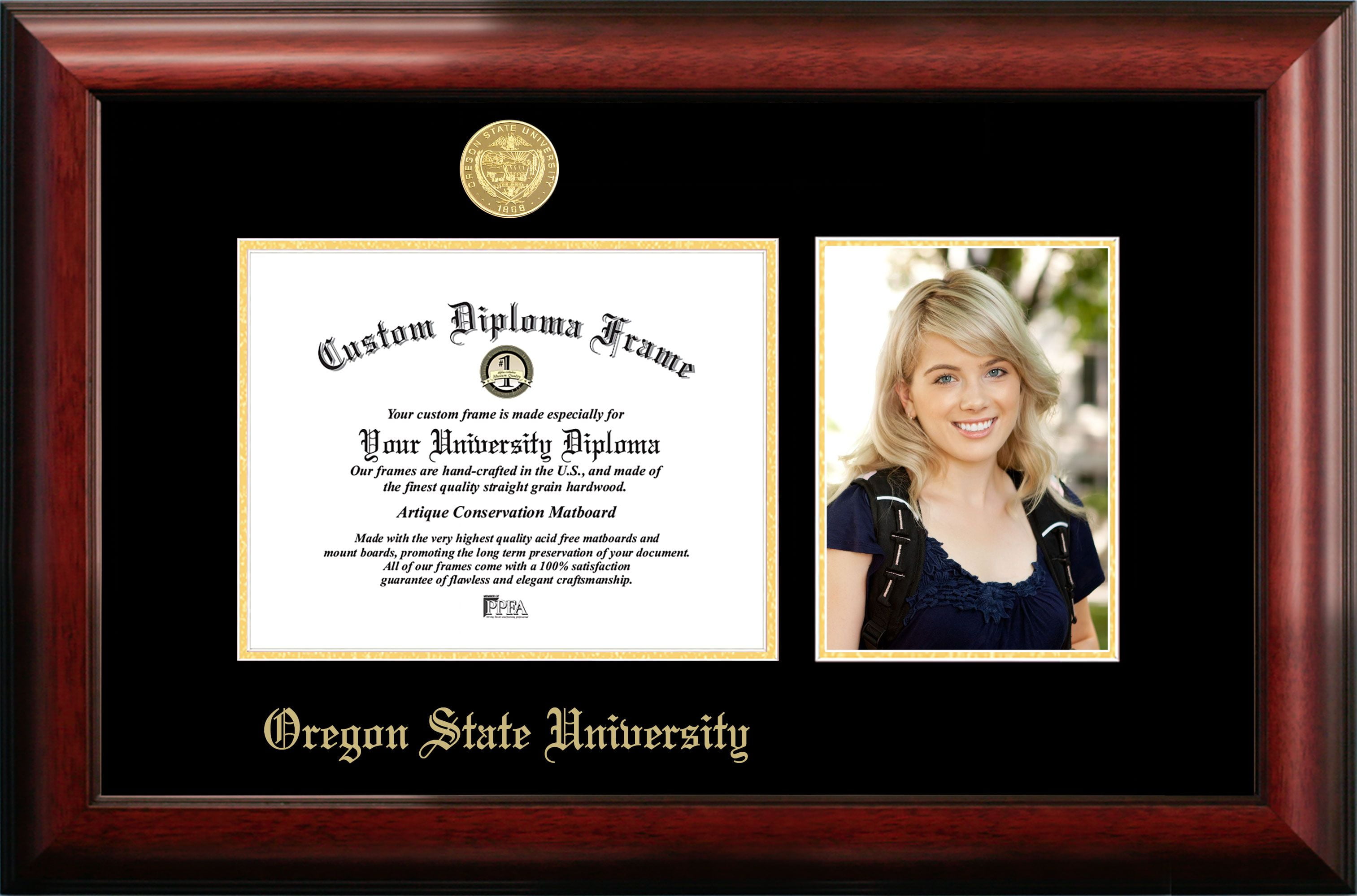 Oregon State University 9w x 7h Gold Embossed Diploma Frame with 5 x7 ...
