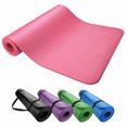 HOWEN Extra Thick 10mm Exercise Yoga Pilates Mat Gym Fitness NBR 72"x ...