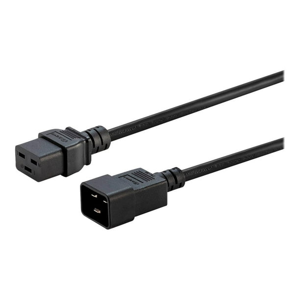 Monoprice Heavy Duty Extension Cord - 3 Feet - Black | IEC 60320 C20 to IEC 60320 C19, 12AWG ...