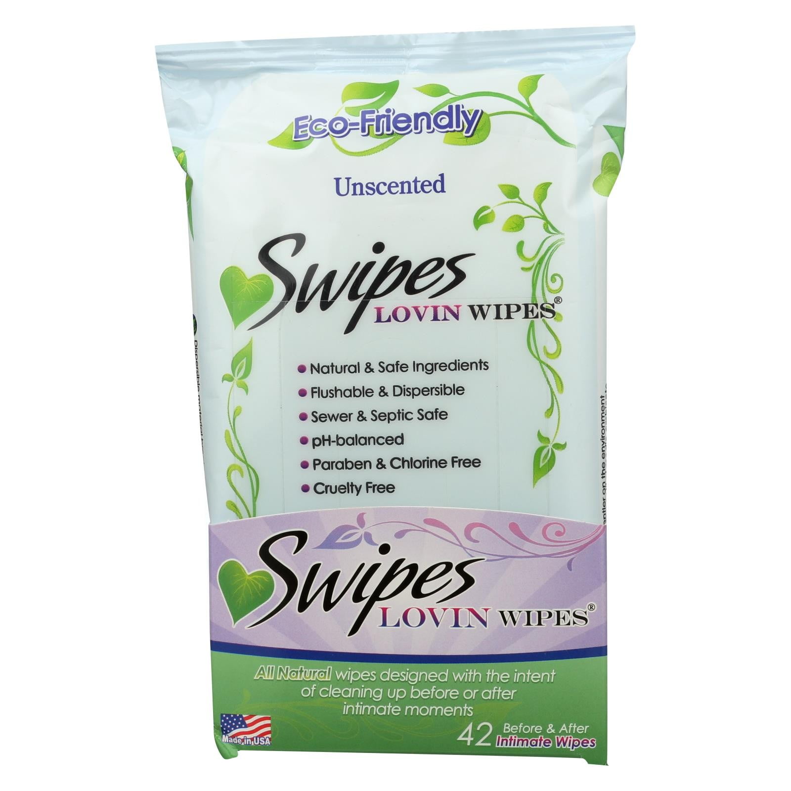 Swipes Lovin Wipes All Natural Flushable Intimate Towelettes ...