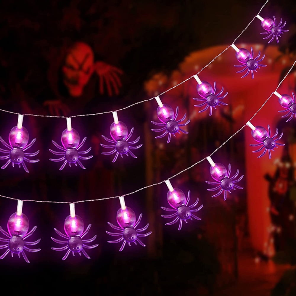 Rosnek Halloween String Light Decoration Battery Powered Spider Bat ...