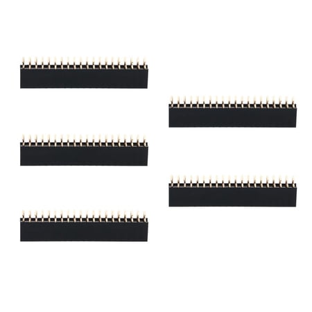 5pcs 2* 20 90 Degrees Right Angle Female Header High Performance Pin ...