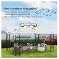 10x10 Gazebo Replacement Canopy, 2 Tier UV Cover, Patio Outdoor ...