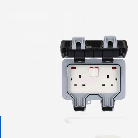 Waterproof socket Double outdoor power socket IP66 16A waterproof wall ...