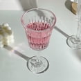2 PCS European Striped Glass Goblet Set - Elegant Stemmed Bordeaux Wine ...