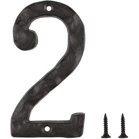 5.5 Inch Metal House Number with No Light, Cast Iron House Numbers ...