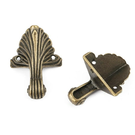 Cergrey Box Corner Foot,4pcs/set Antique Wooden Box Corner Foot Jewelry ...