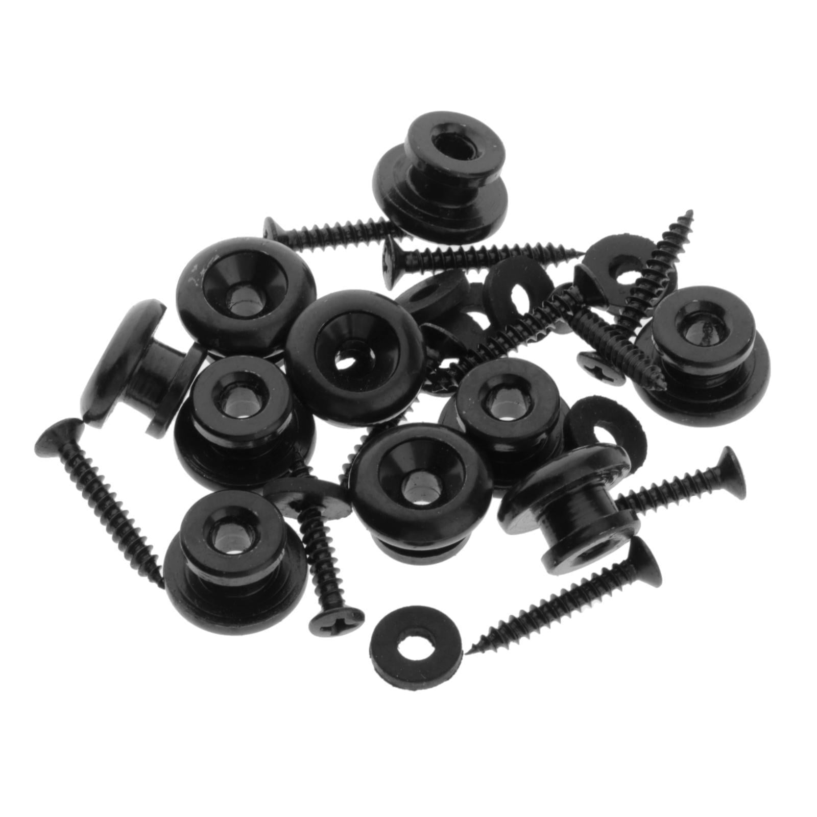 GUITAR STRAP BUTTONS with STAINLESS SCREWS AND RUBBER WASHERS, 2 COLORS ...