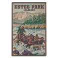 Estes Park, Colorado, River Rafting Birch Wood Wall Sign (12x18 Rustic ...