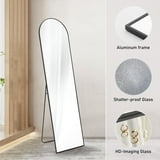 MAYEERTY 59in Arched Full Length Mirror Standing Floor Mirror Full Body ...