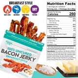 Free Shipping! Wicked Cutz Premium Uncured Tender Bacon Jerky, High ...