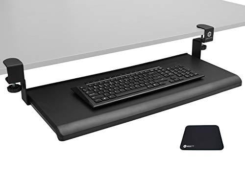 ErgoActive Extra Wide Under Desk Keyboard Tray with Clamp On Easy ...