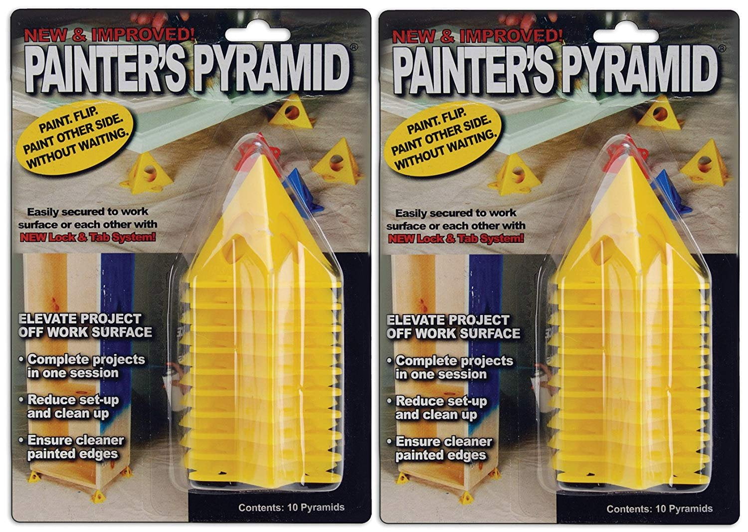 2-PACK - Painter's Pyramid Stands, Yellow - Walmart.com