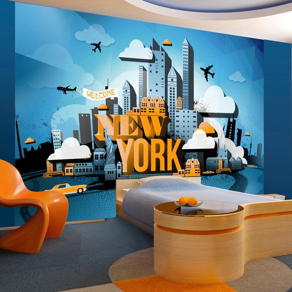Tiptophomedecor Street Art Wallpaper Wall Mural - Welcome To NY ...