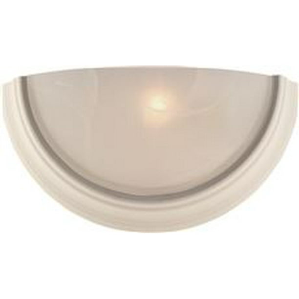 Monument Wall Sconce, Textured White With Alabaster Glass, 14-3/4 X 7-1 ...