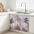 Boho Pines Small Cabinet Curtains 11"W x 13"L, Fogged Mist Forest Dusty ...