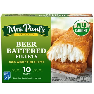 Great Value Crispy Battered Fish Fillets, 19 oz, 10 Count (Frozen ...
