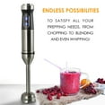MegaChef 4-in-1 Electric Kitchen Mixer, Multipurpose Immersion Hand Blender with Speed Control ...