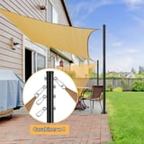 Lilypelle Outdoor Lights Pole Stand 10ft Sturdy Segmented Terrace Deck ...