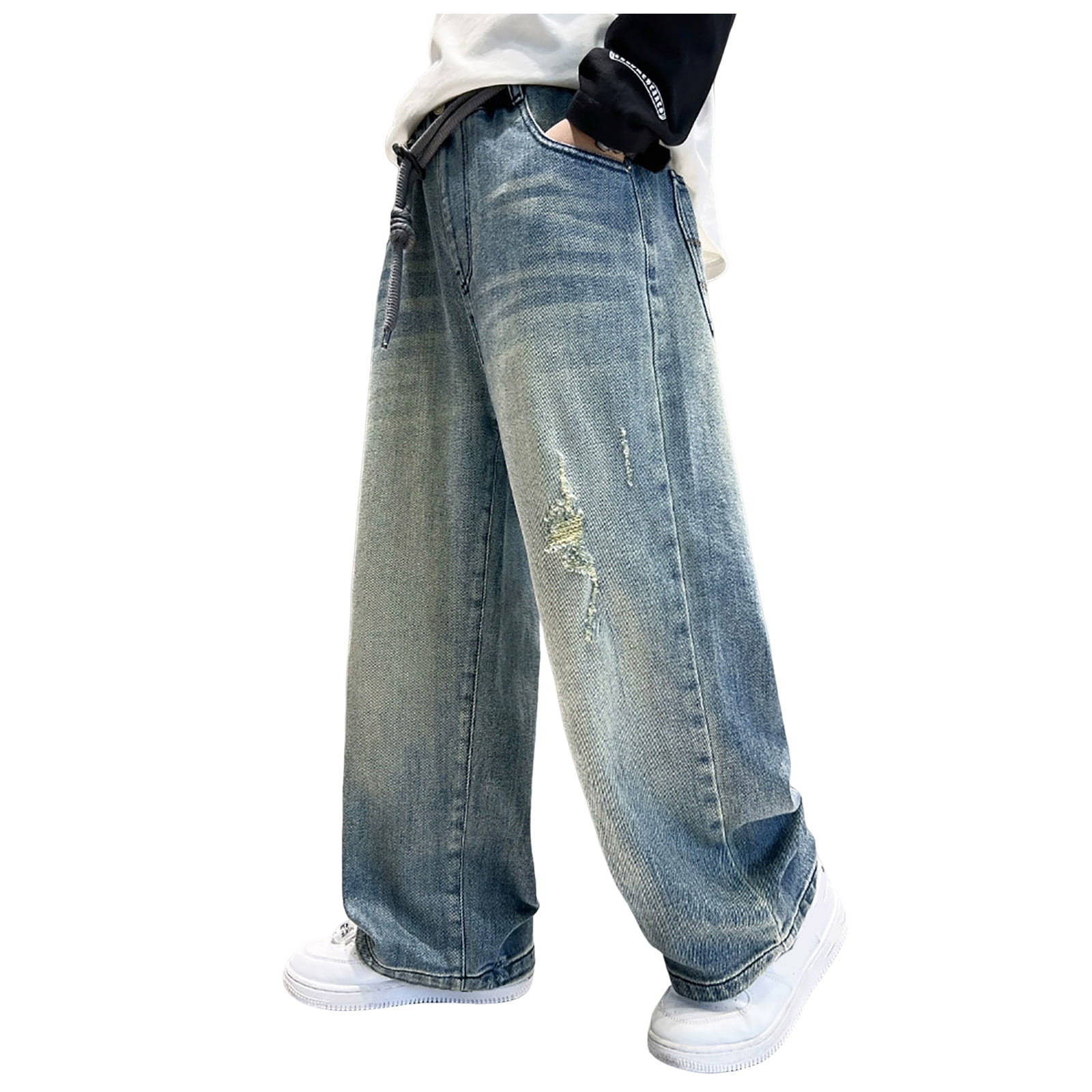 Click here for Wxirdiow Kids Boys Pants Boys Baggy Jeans Straight... prices