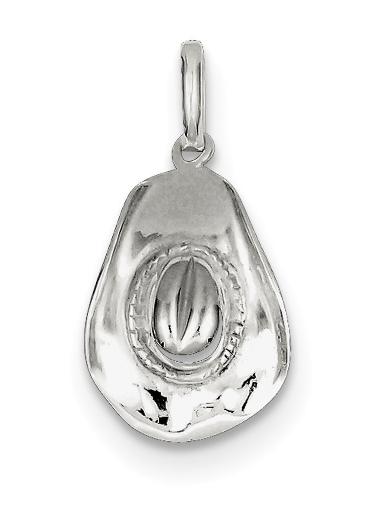 Sterling Silver Cowboy Hat Charm (19 X 12) Made In India qc3844 ...