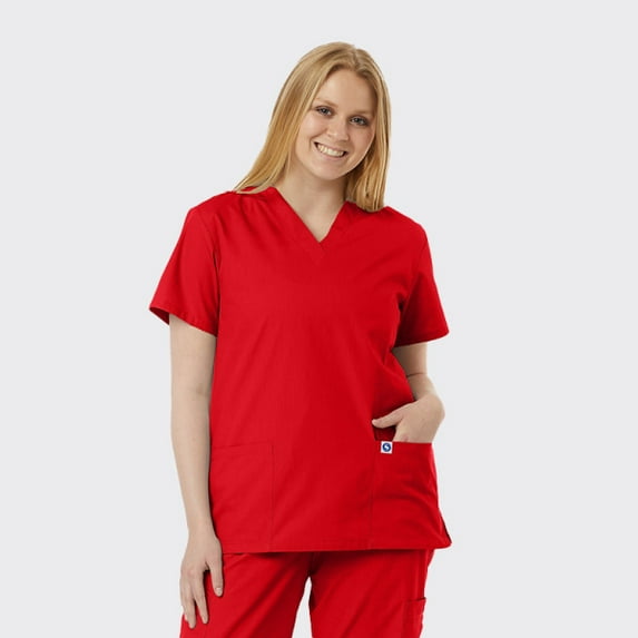 SPECTRUM UNIFORMS Scrub Tops Medical Unisex V-Neck Yoga Soft Fabric ...