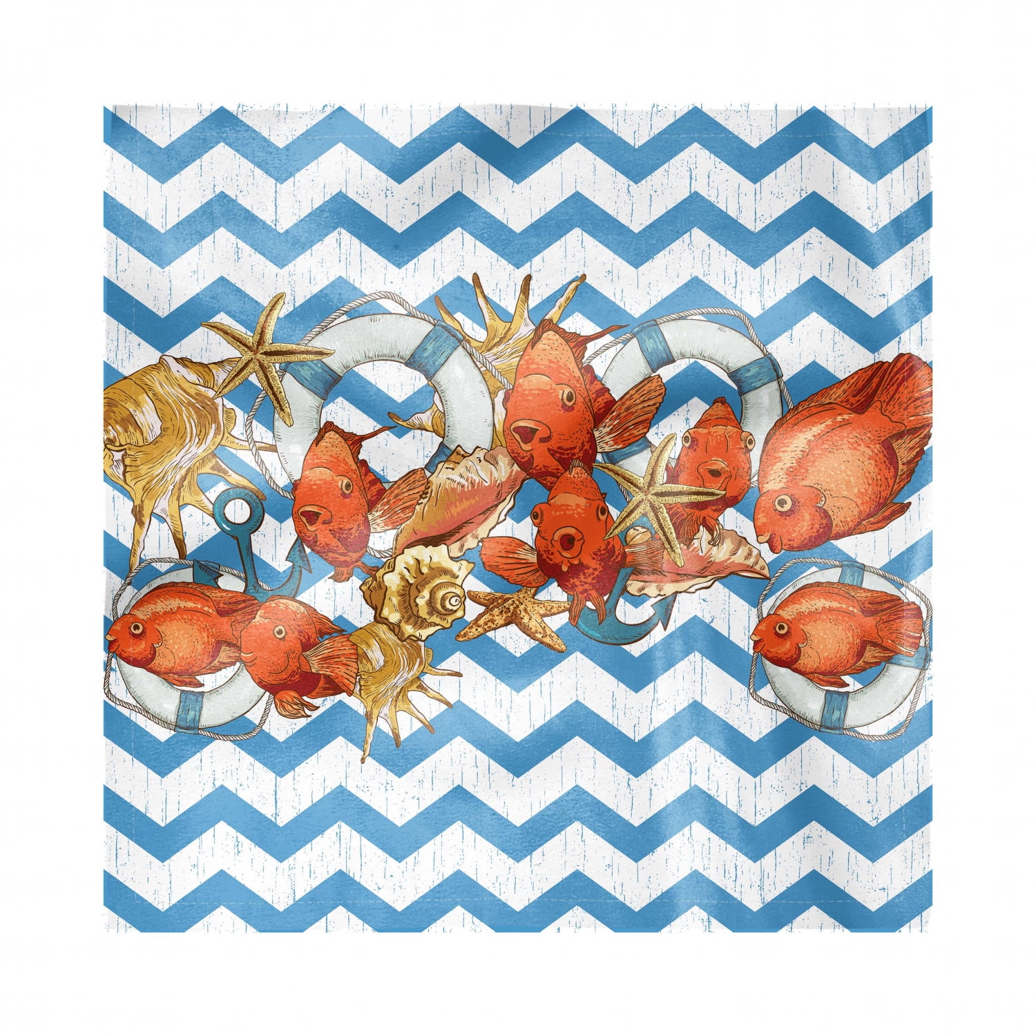 Nautical Decorative Satin Napkins Set Of 4 Several Marine Ahoy Items