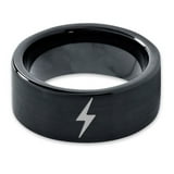 Tungsten Flash Thunder Lightning Bolt Band Ring 9mm Men Women Comfort ...