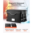 Fireproof Document Box 1832F Heat Insulated Waterproof Lock Portable ...