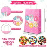 60-Piece Doughnut Party Kit - Paper Bags, Keychains, Straws, Wristbands ...
