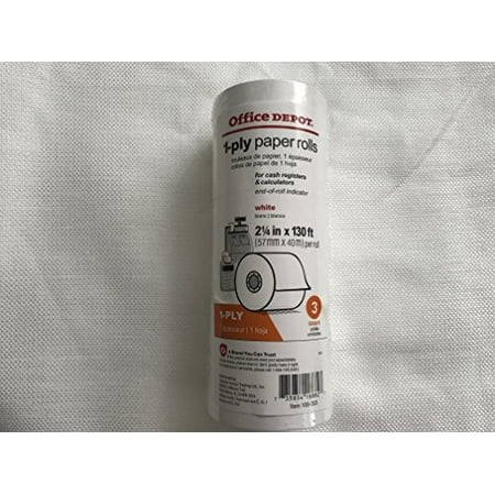 Office Depot 1 Ply 2 1 4 Inch X 130Ft White Paper Rolls- Pack Of ...