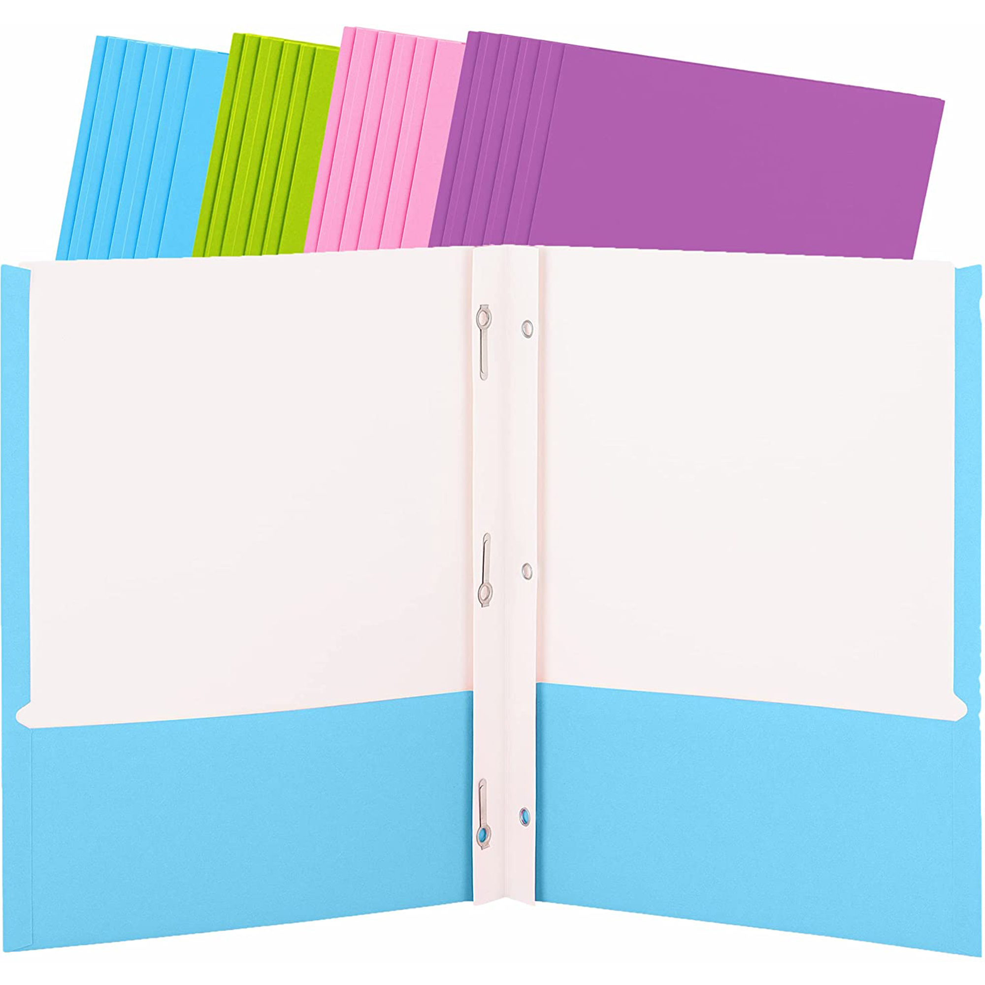 BETTER THAN BASIC Plastic 2 Pocket School Folders with Metal Prongs ...