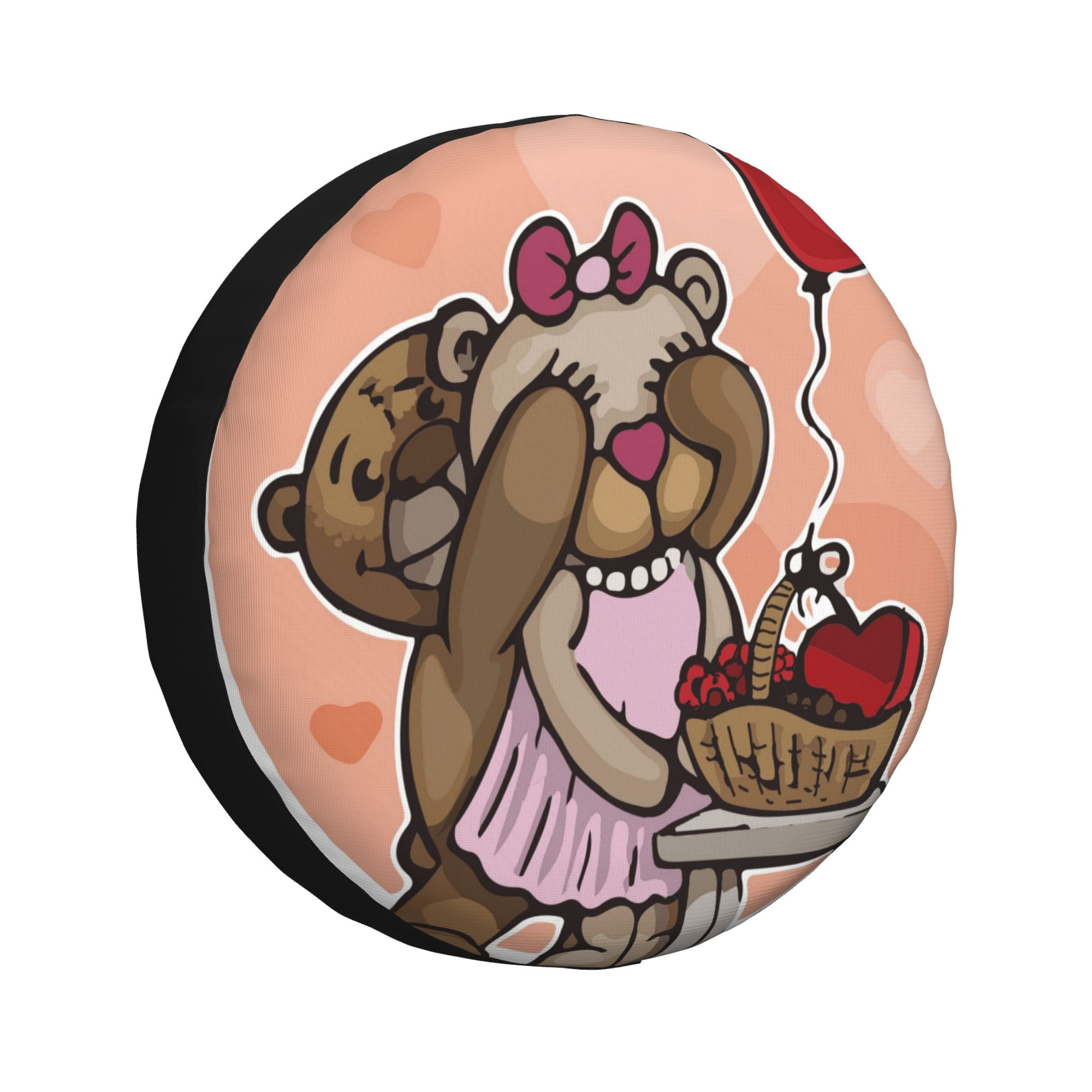 XMXY Teddy Bear Love Bears Spare Tire Cover, Universal Waterproof Cover ...