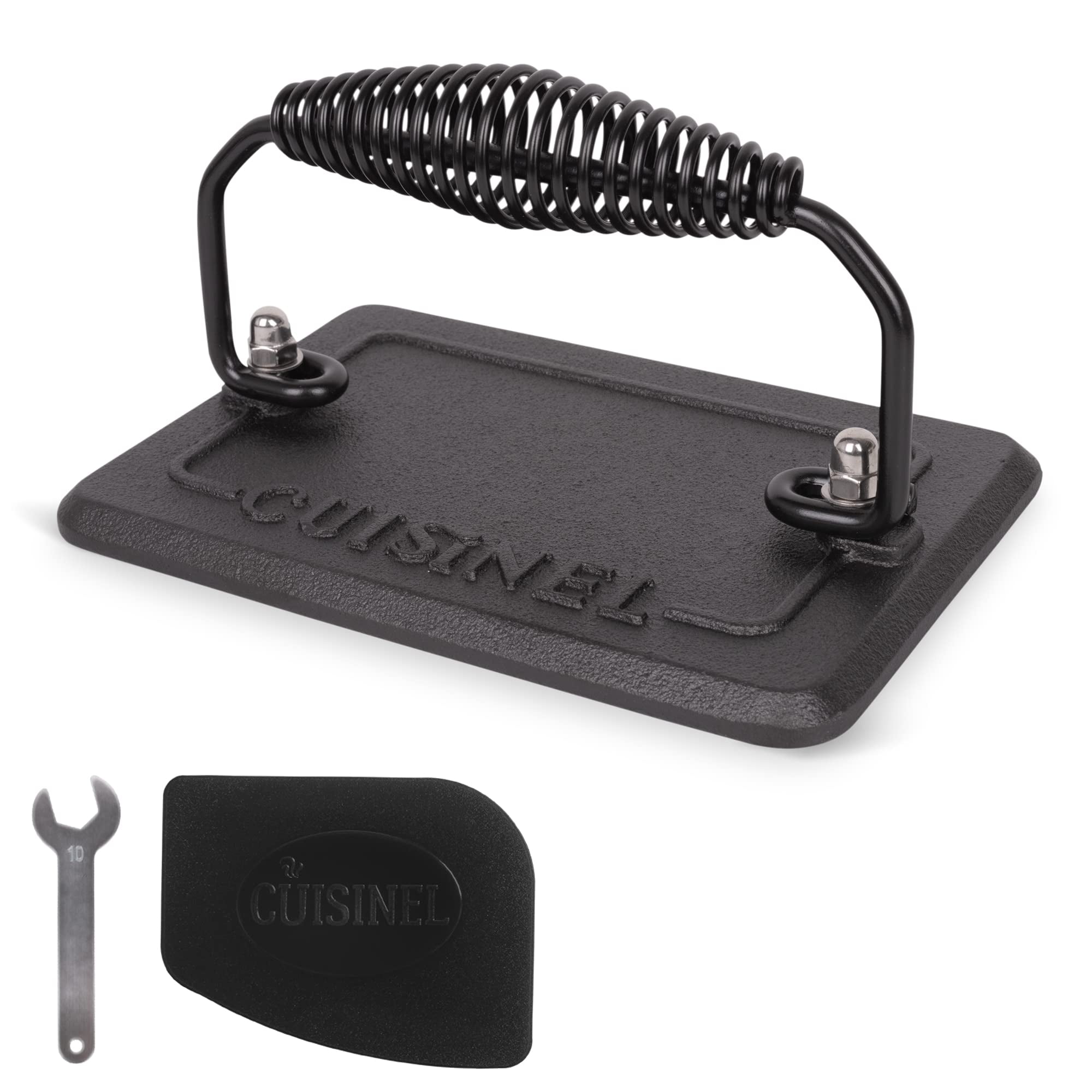 Open Box Cuisinel Grill Press Cast Iron Burger Press for Burger Press ...