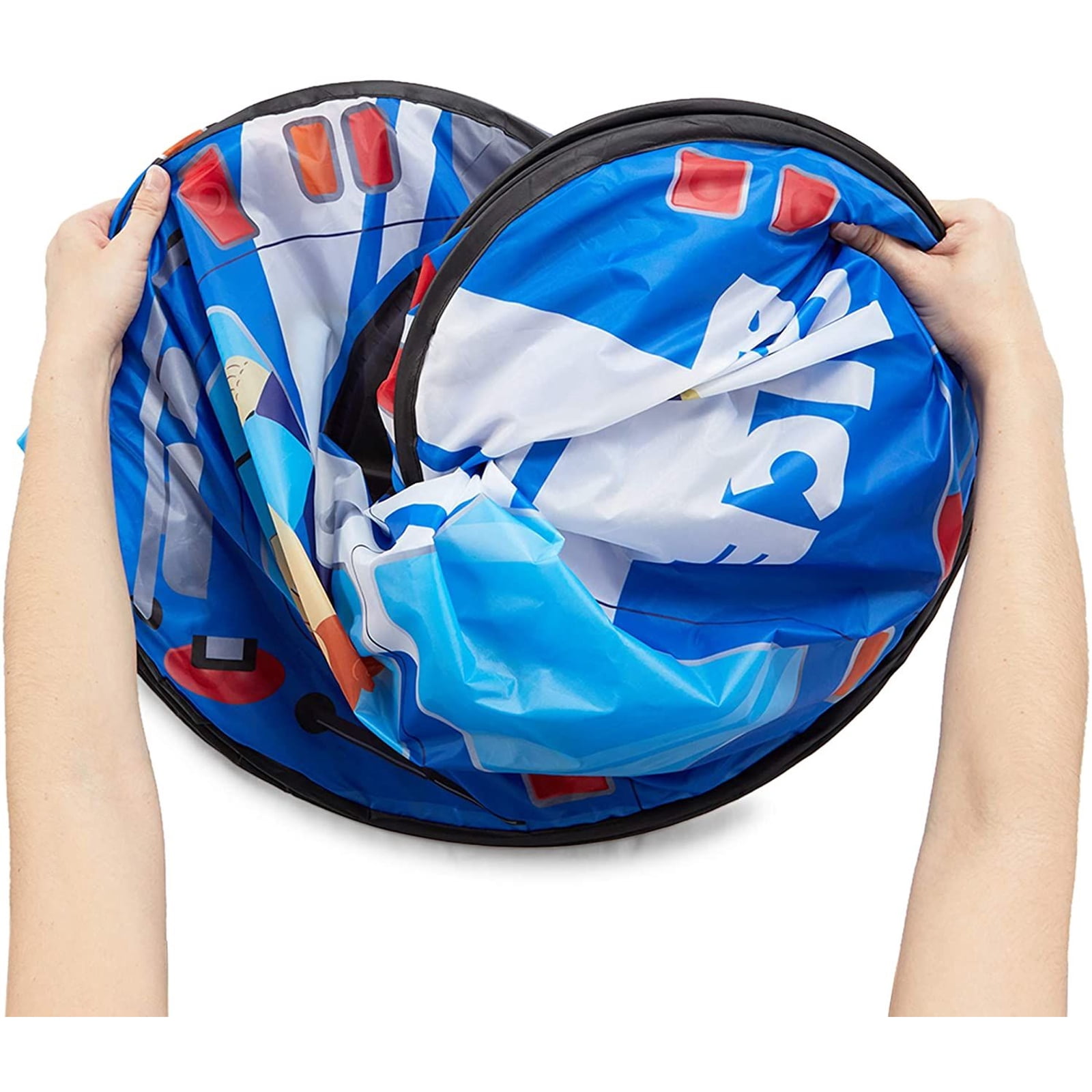 Kids Pop up Play Tent Foldable into Carrying Bag, Police Car Playhouse ...