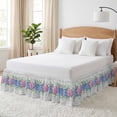 Blue Pink Hydrangea Bed Skirt California King Size 18 Inch Drop, Spring ...