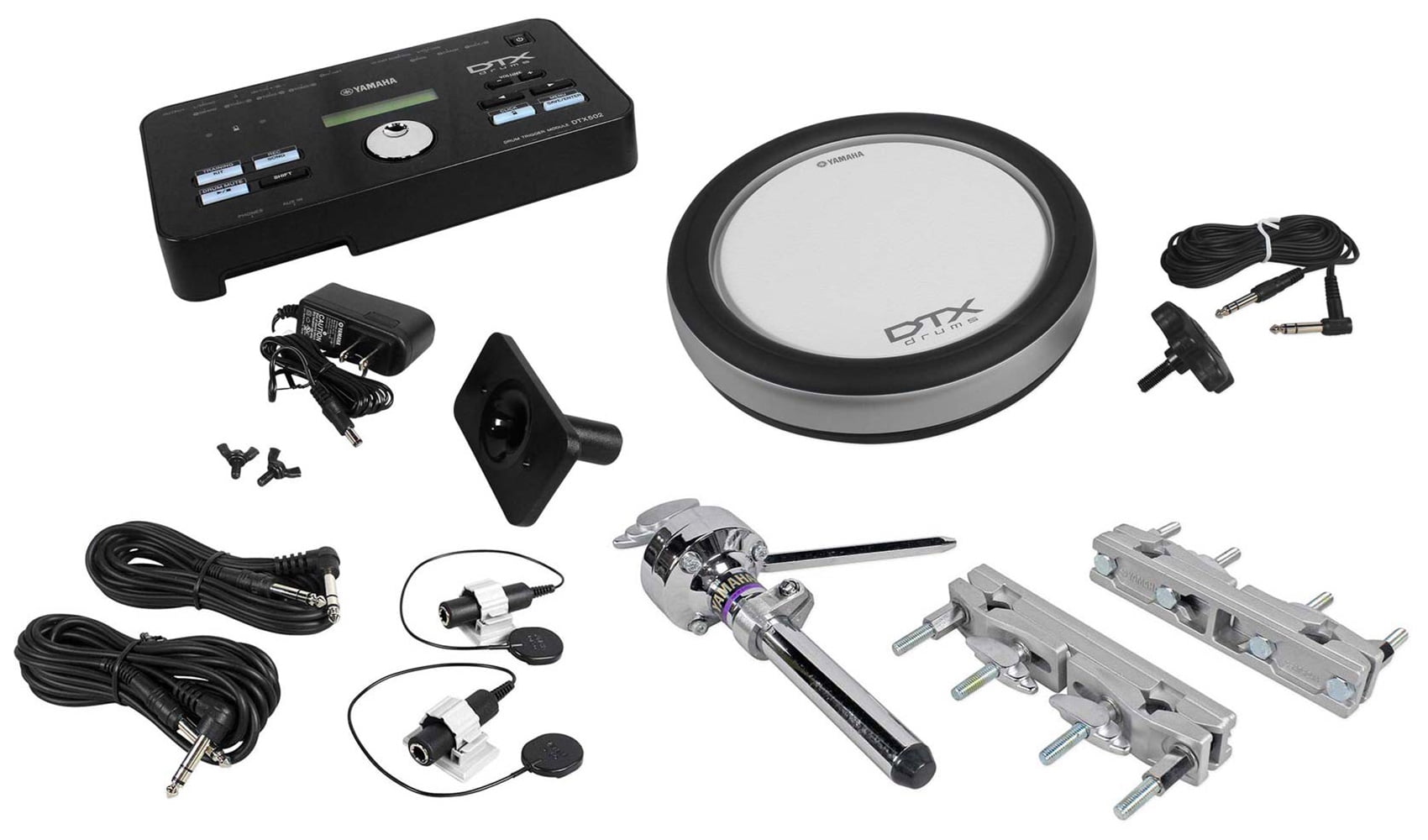 Yamaha DTX Hybrid Electronic Drum Pack with DTX502 Module, XP80 3-Zone ...