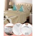 4 Piece Queen Sheet Set Summer Coastal Sheets Set for Queen Size Bed ...