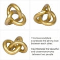 Geometric Round Sculpture Gold Knot Statue Decor Modern Tabletop ...